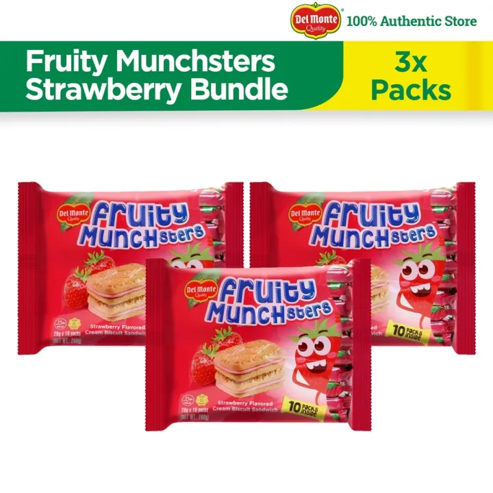 Xaviersawe DEL MONTE Fruity Munchsters Strawberry Flavored Cream ...
