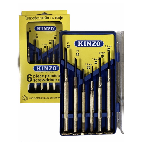 KINZO ชุดไขควง ซ่อมนาฬิกา 6ตัวชุด ไขควงอเนกประสงค์ ไขควงเล็ก ด้ามทองเหลือง ไขควงเล้ก ไขควง ...
