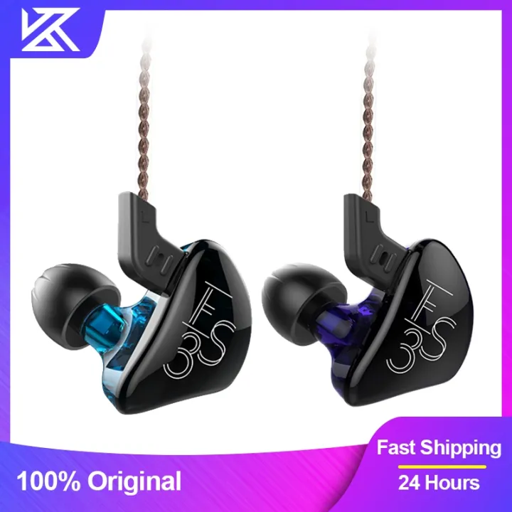 【CW】 KZ ES3 Headset Hybrid Technology 1BA 1DD Wired Earphones In Ear ...