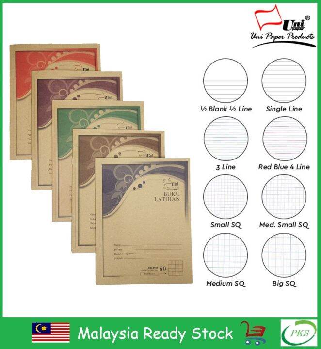 F5 School Exercise Book 80 Pages (1pc) Writing Book Notebook Buku Tulis ...