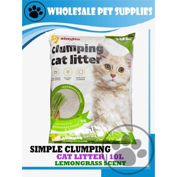 SIMPLE CLUMPING Cat Litter (LEMONGRASS Scent) 10L | Lazada PH