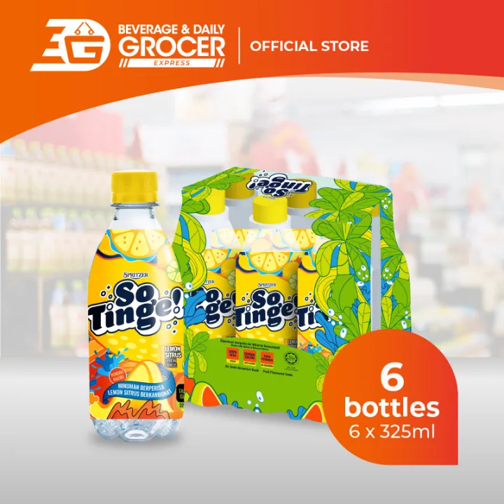 Spritzer So Tinge Carbonated Flavour Drink Shrink Wrap - Lemon Citrus ( 6 x 325ml ) 1 Carton ...