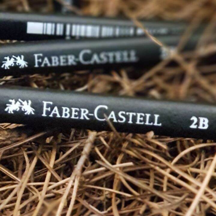 BLACK PENCIL 2B FABER CASTELL TRI GRAPHITE | PENSIL SEGITIGA HITAM ...