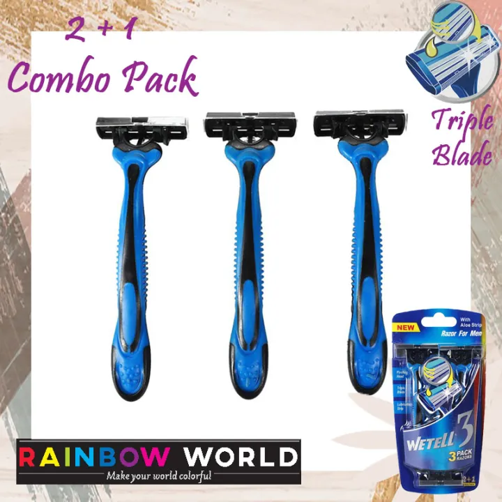 [Ready Stock] Wetell Triple Blade Razor Shaver Ultra-Close Shave ...