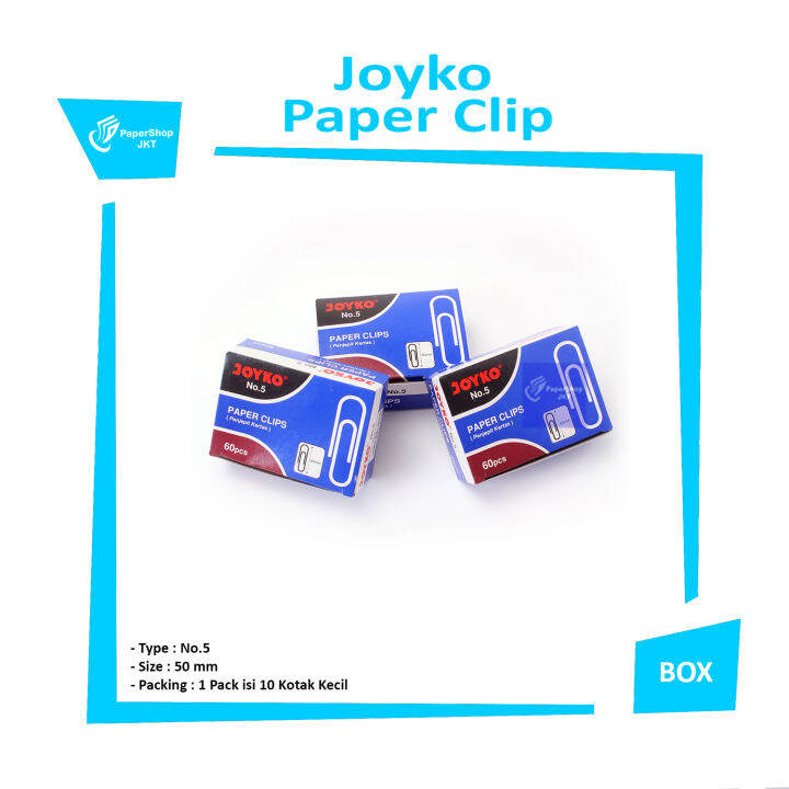 Joyko Paper Clip No. 5 Jumbo -perpack | Lazada Indonesia