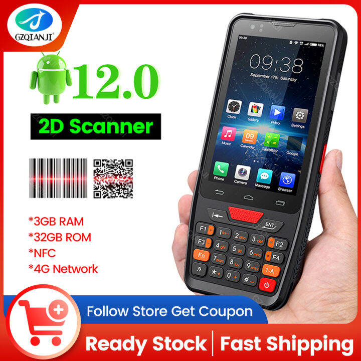 Gzqianji 4g Rugged Android 12 Handheld Pda Terminal With 1d 2d Barcode Scanner Nfc Smart
