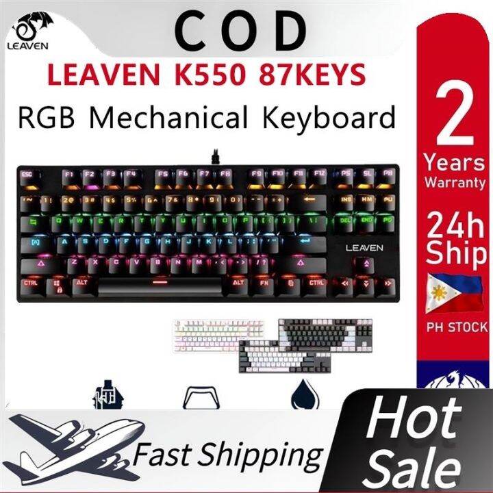 Recommended LEAVEN K550 Mechanical Keyboard 87Key With RGB Swappable | Lazada PH