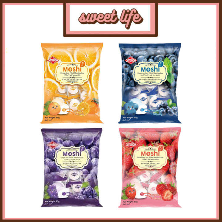 80G CVMALLOW MOSHI MARSHMALLOW JAM FILLING ( JAJAN / SNACK / SWEETS ...