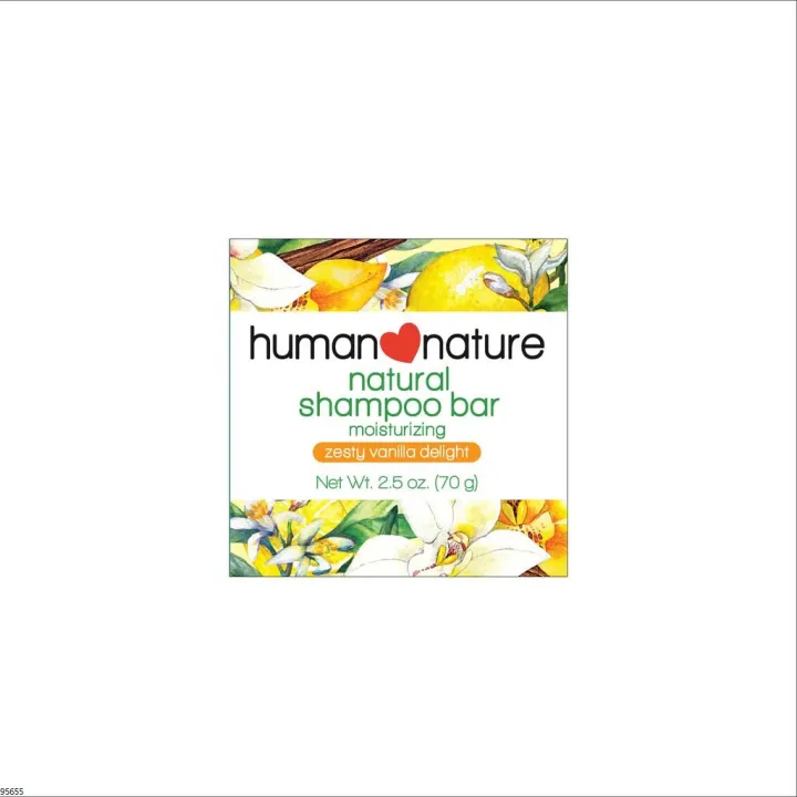 HUMAN NATURE Natural Moisturizing Shampoo Bar - Zesty Vanilla Delight ...