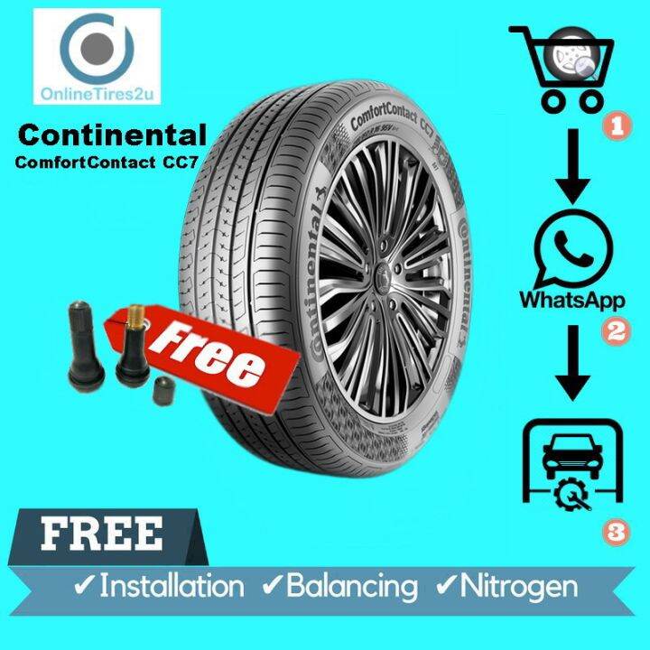 185/55R15 - Continental ComfortContact CC7 (With Installation) | Lazada