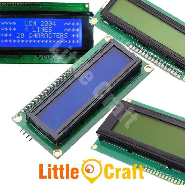 Character LCD Display 1602 2004 Blue Yellow Blacklight With I2C Without ...