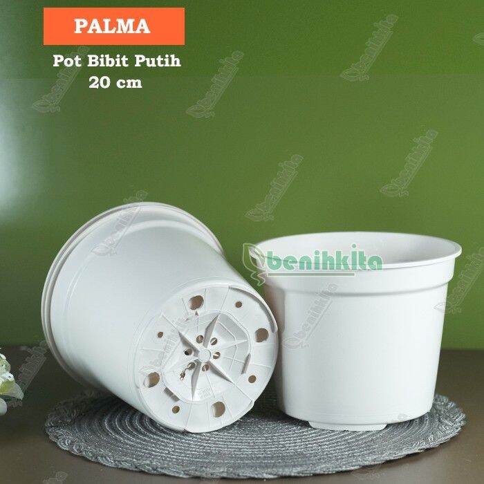 Pot Putih Polos 20cm (Palma) | Lazada Indonesia