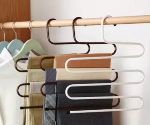 Multi Purpose and S-hanger Space Saver Hanger Stainless Steel Round ...