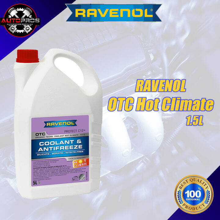 RAVENOL OTC HOT CLIMATE Coolant Pink 15°C PROTECT C12+ G12 5 Liters ...