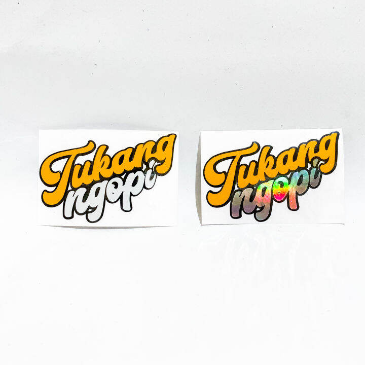 Sticker Tukang Ngopi Sticker Motor dan Mobil Cutting | Lazada Indonesia