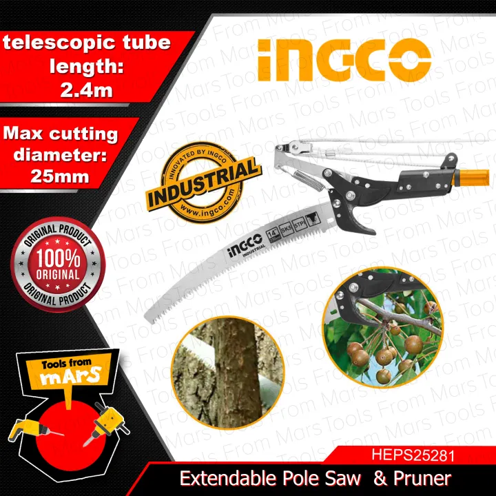 INGCO Extendable Pole Saw & Pruner HEPS25281 •TOOLS FROM MARS• IHT ...
