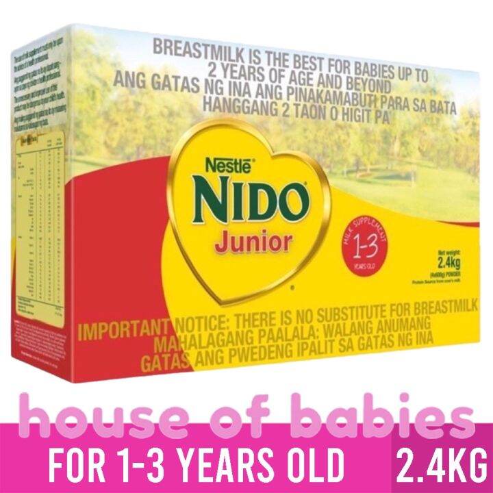 NIDO Junior 2.4kg 1-3 Years Old Powdered Milk Drink | Lazada PH
