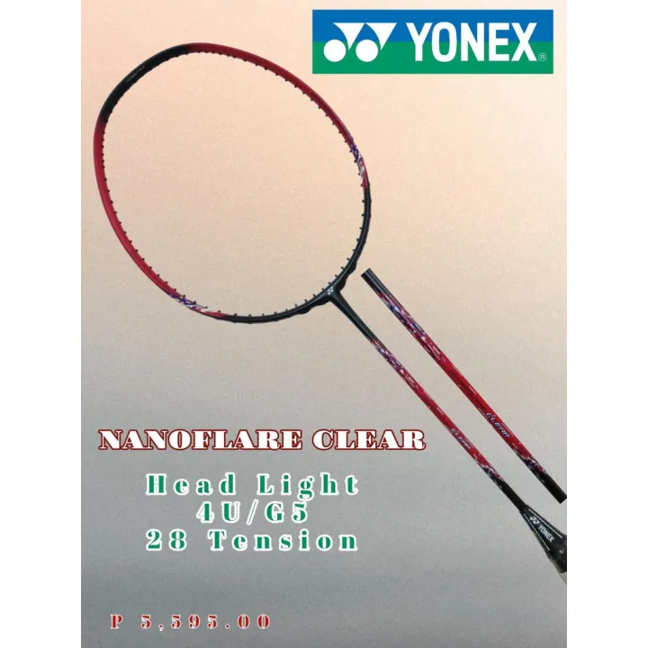 YONEX NANOFLARE CLEAR Badminton Racquets Red | Lazada PH