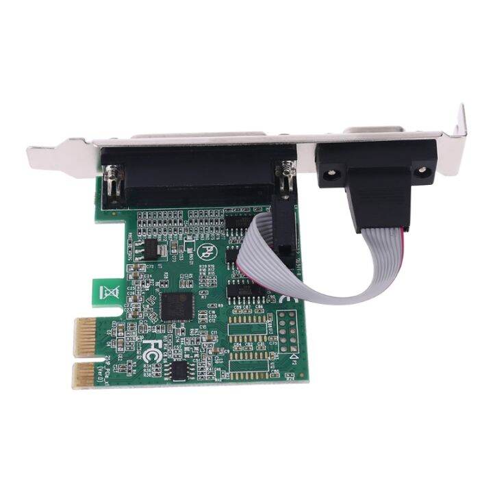 AX99100 1P1S RS232 Serial Parallel Port DB25 25Pin PCIE Riser PCI-E Express Converter | Lazada.co.th