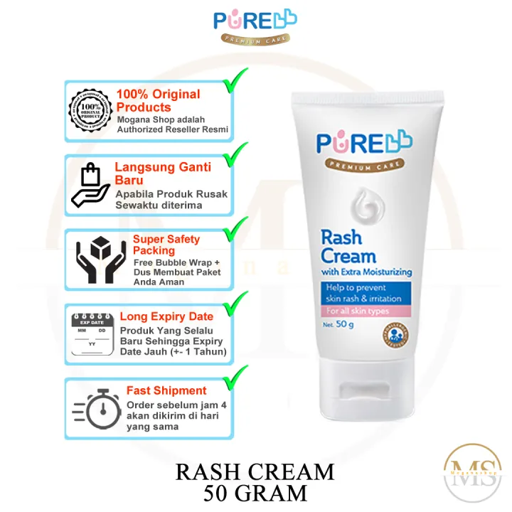 PURE BABY RASH CREAM 50 GR CREAM RUAM BAYI PUREBABY | Lazada Indonesia