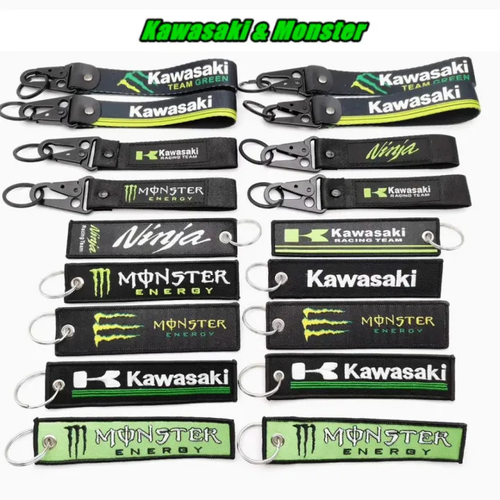 1 PC Motorcycle Keychains and Car Key Chain Black Key Tag Embroidery ...