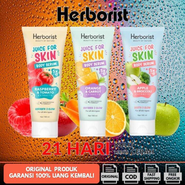 Herborist Juice For Skin Body Serum 180ml Original Lotion Extracts Buah Membuat Kulit Putih ...