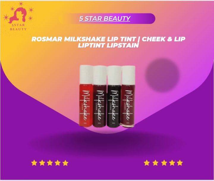 Rosmar Milkshake Lip Tint | Cheek & Lip Liptint Lipstain | Lazada PH