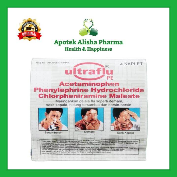 Ultraflu Tablet (Strip 4tablet) - Ultraflu PE tablet Obat Flu Pilek ...