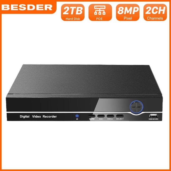 BESDER 8CH H265 POE CCTV NVR 8MP 4K 4CH 5MP 8CH CCTV Video Recorder HDMI Security Mini NVR For H ...
