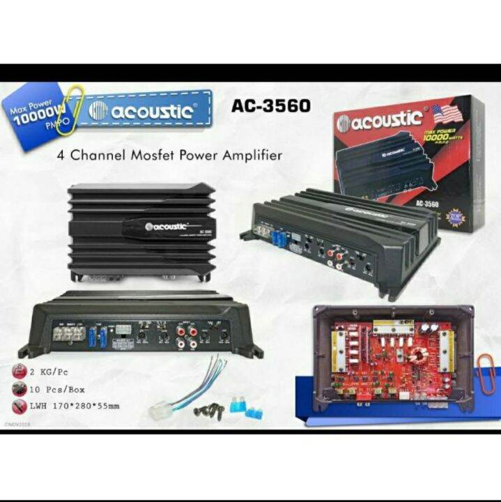 Power amplifier Acoustic aAC-3560 PMPO 10000 watt Top brand | Lazada ...