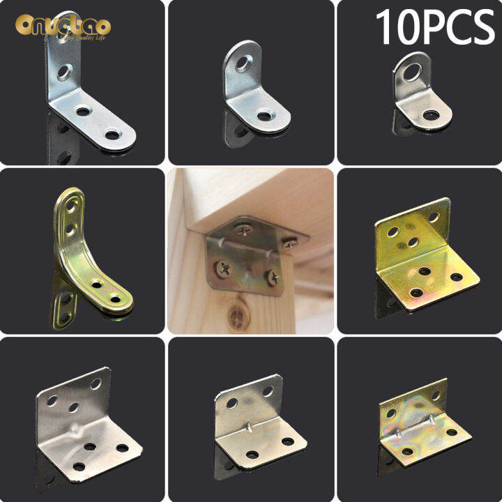 10pcs Right Angle Code Angle Bracket Fastener Shelf Support for Desk ...
