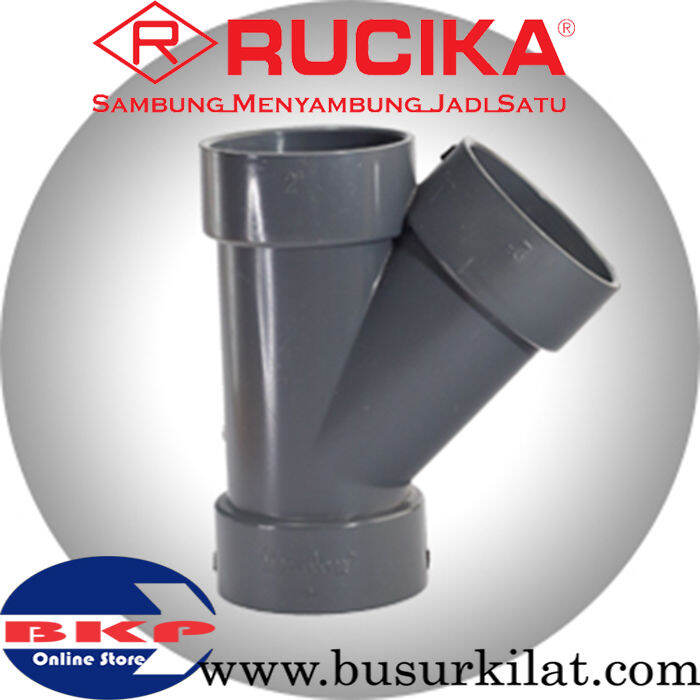 Y 3 Inch PVC Rucika D / Y 45 Degree / Y Branch Rucika | Lazada Indonesia
