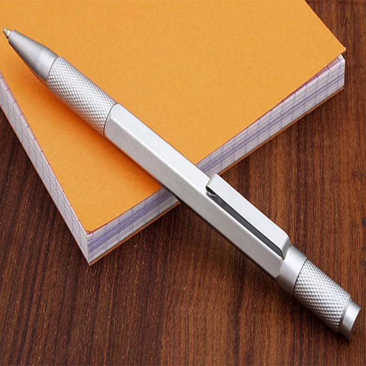 Aviation one hexagonal brass rotary ball point pen neutral pen core ...