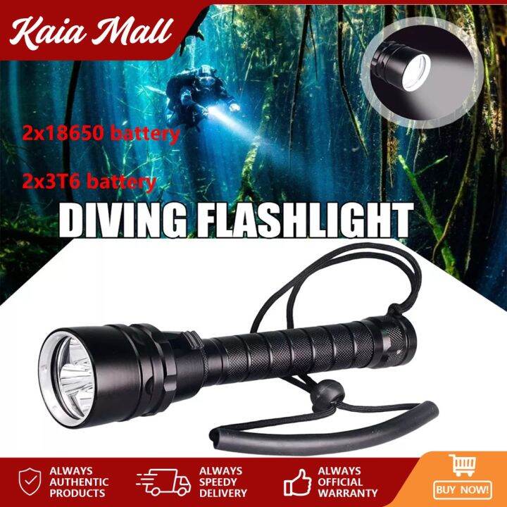 Diving Flashlight Flashlight For Fishing Waterproof Flashlight ...