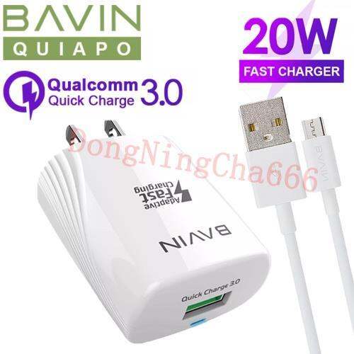 BAVIN Charger Original Fast Flash 20W Charger 3.0 Micro Usb/Type C ...