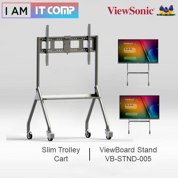 ViewSonic VB-STND-005 Trolley Cart For ViewBoard Interactive Flat Panel ...