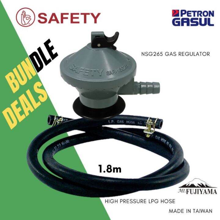 ☝Safety Snap On Gasul LPG Regulator with 1.8 Taiwan High Pressure LPG ...