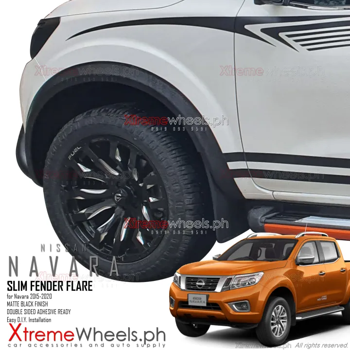 Nissan Navara Calibre 2015-2020 Thailand Made Slim Fender Flare Matte ...
