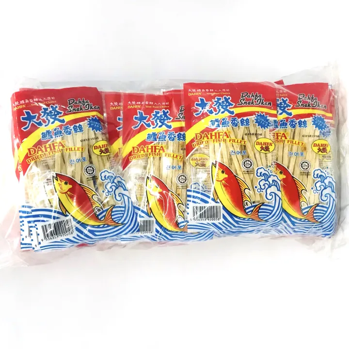 Dahfa Dried Fish Fillet 大發鱈魚香絲 4g x 40pcs | Lazada