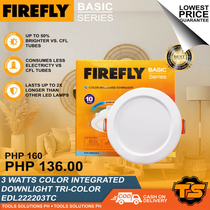 FIREFLY BASIC SERIES 3-COLOR INTEGRATED DOWNLIGHTS | Lazada PH