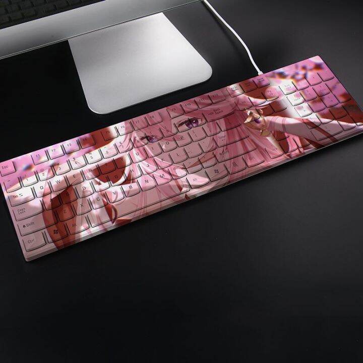 Yae Miko Anime Keyboard Genshin Impact Gaming Keyboards 104 Keys