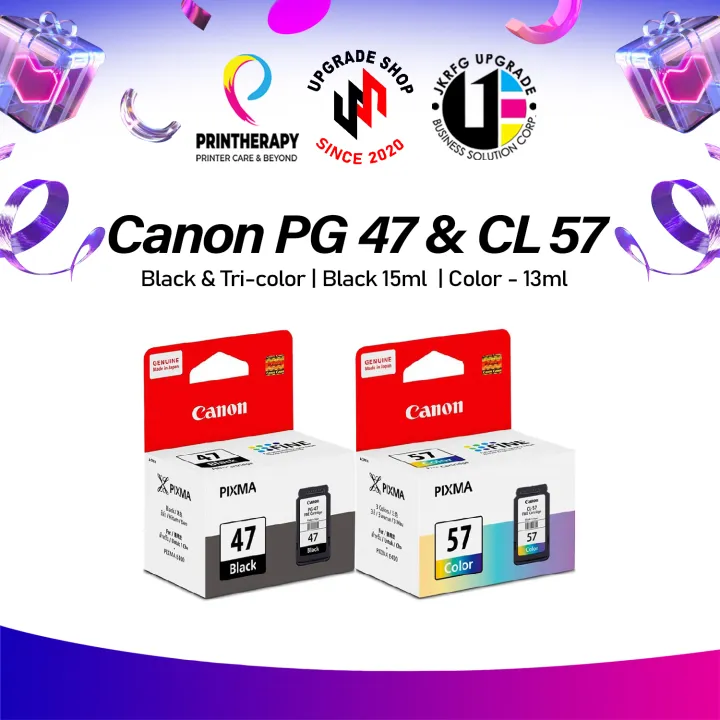 Canon 47 & 57 Black & Tri-color Ink Cartridge Set | Original | Lazada PH