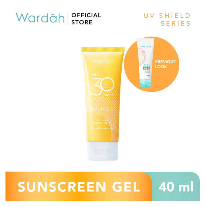 WARDAH Sunscreen Gel SPF 30 PA+++ UV Shield Essential 40 ml | Lazada Indonesia