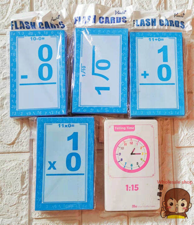 WS★100pcs.Cards MATH FLASHCARD (Addition, Subtraction, Multiplication ...