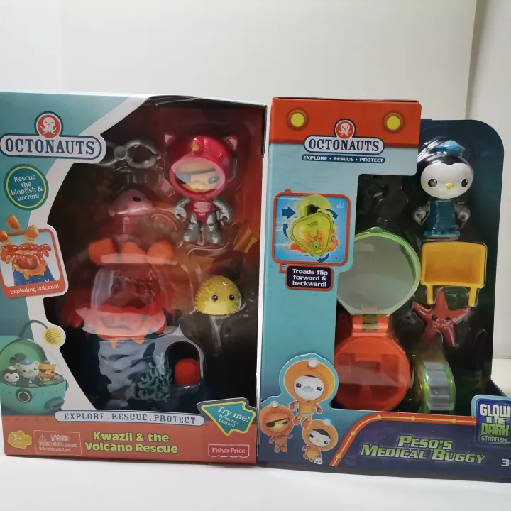 2 boxes Octonauts Kwazii The Volcano Rescue and Peso's Medical Buggy ...
