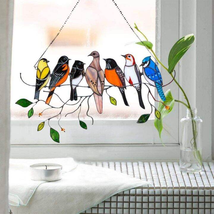 CBGU5 Mini Hanging Window/Wall Panel With Chain For Patio Yard Birds on ...