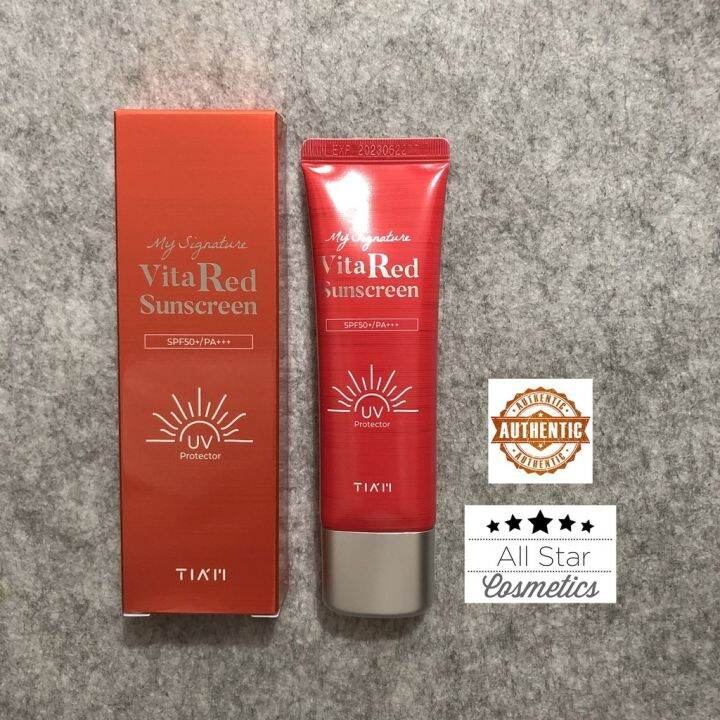 Tiam My Signature Vita Red Sunscreen SPF50 /PA 50ml | Lazada PH