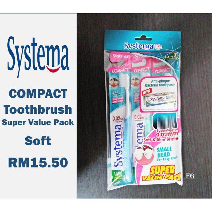 SYSTEMA Super Value Pack Compact Toothbrush 3's | Lazada