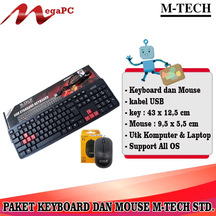 Keyboard Mouse M-Tech Paket | Lazada Indonesia