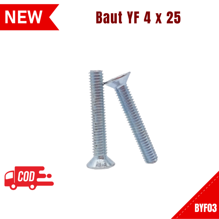 Produk Baut YF JF 4 x 25 Stainlees Steel Atau Putih Baud YF Atau JF ...